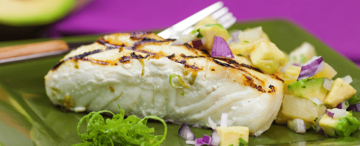 Grilled White Fish with Avocado Relish | Tufts Health Plan Medicare ...